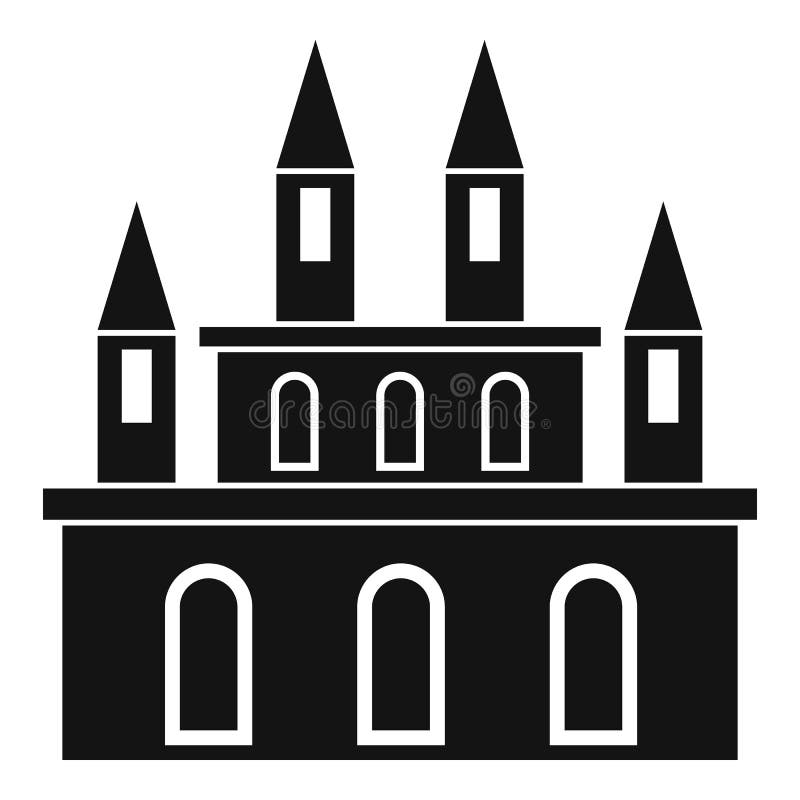 Medieval Castle Icon, Simple Style Stock Vector - Illustration of ...