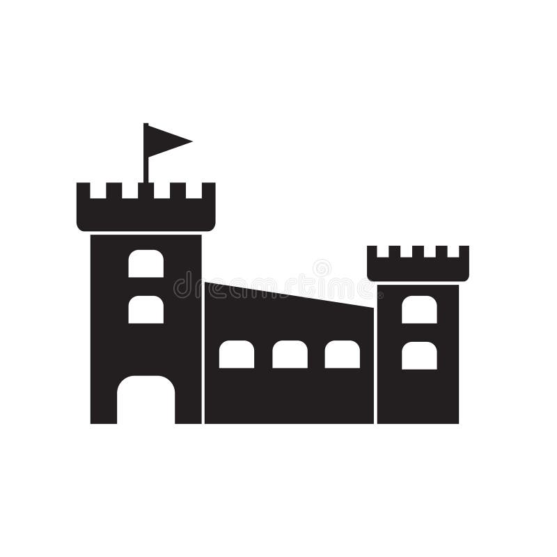 Medieval castle icon stock vector. Illustration of front - 146932509