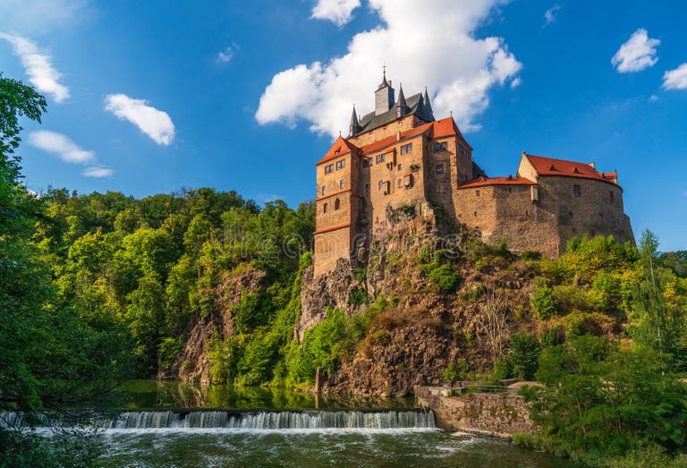 Medieval Castle Kriebstein, Germany, Saxony Stock Photo - Image of ...