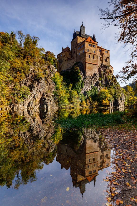 Medieval Castle Kriebstein in Saxony Stock Photo - Image of attraction ...