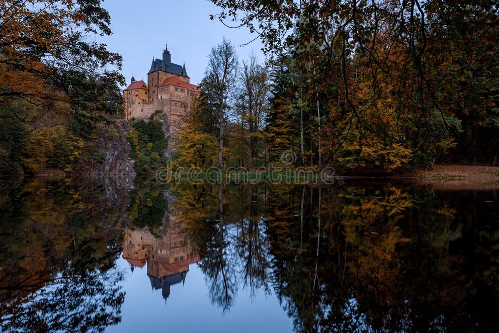 Medieval Castle Kriebstein in Saxony Stock Photo - Image of history ...