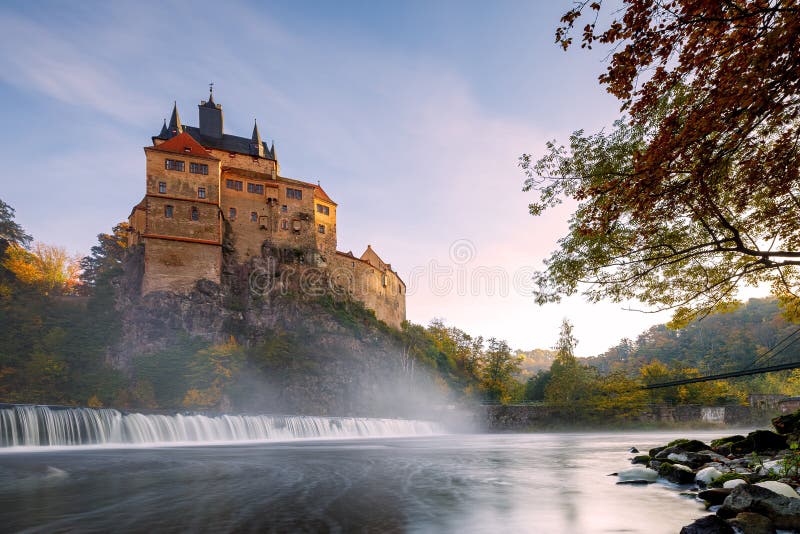 Medieval Castle Kriebstein in Saxony Stock Photo - Image of historical ...