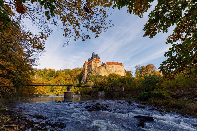 Medieval Castle Kriebstein in Saxony Stock Photo - Image of history ...
