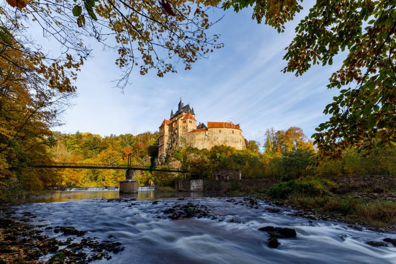Medieval Castle Kriebstein in Saxony Stock Image - Image of european ...