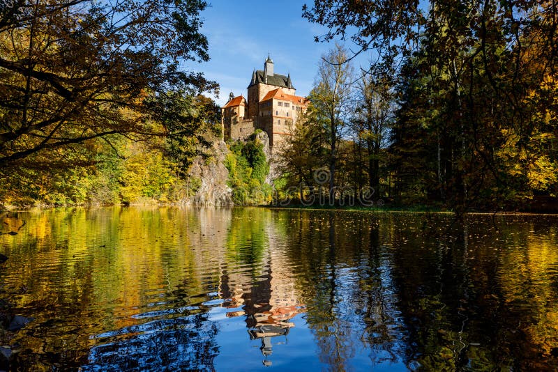 Medieval Castle Kriebstein in Saxony Stock Photo - Image of fortress ...