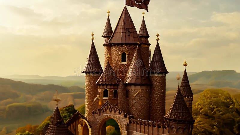 A Medieval Castle Made Entirely of Chocolate Stock Footage - Video of ...