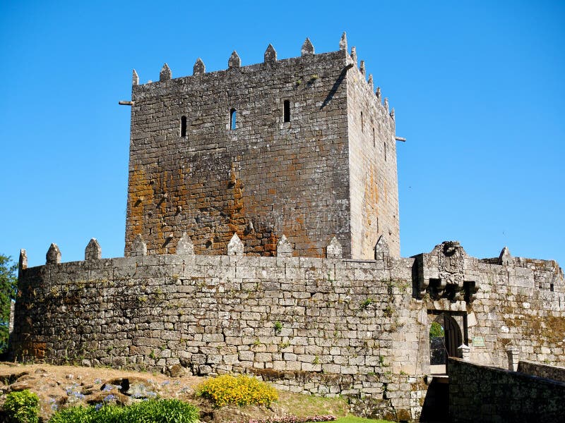 Castelo Soutomaior in Galicia, Spain Stock Image - Image of stands ...