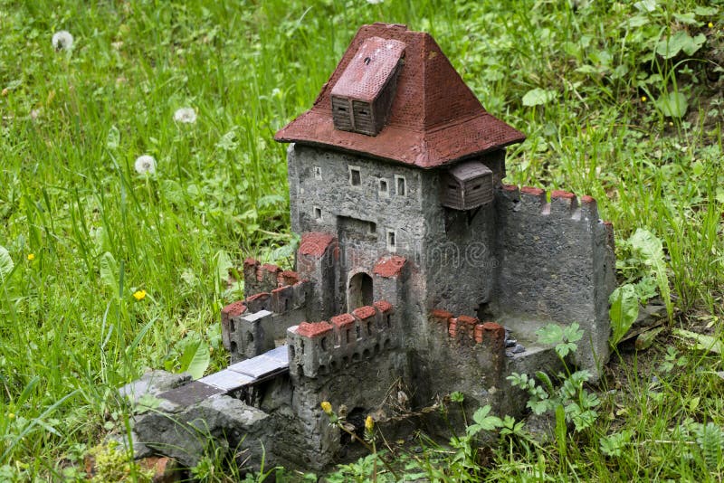 Medieval castle mini stock image. Image of ruins, medieval - 55266149