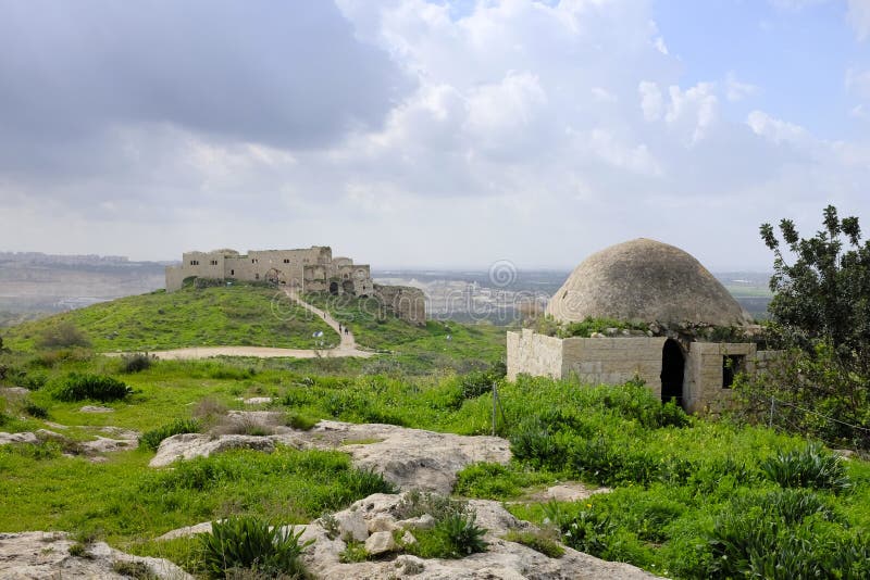 Medieval Castle Mirabel, Israel Stock Image - Image of castle, east ...