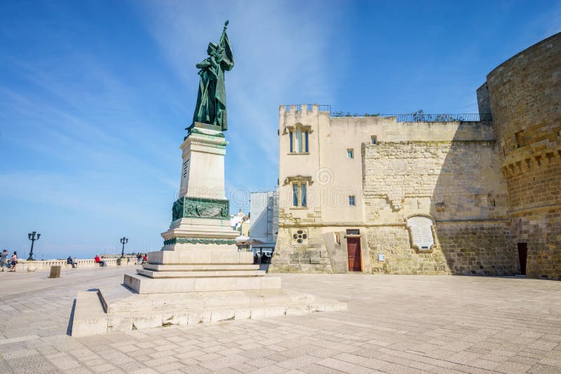 Medieval Castle and Monument in Otranto, Italy Stock Image - Image of ...