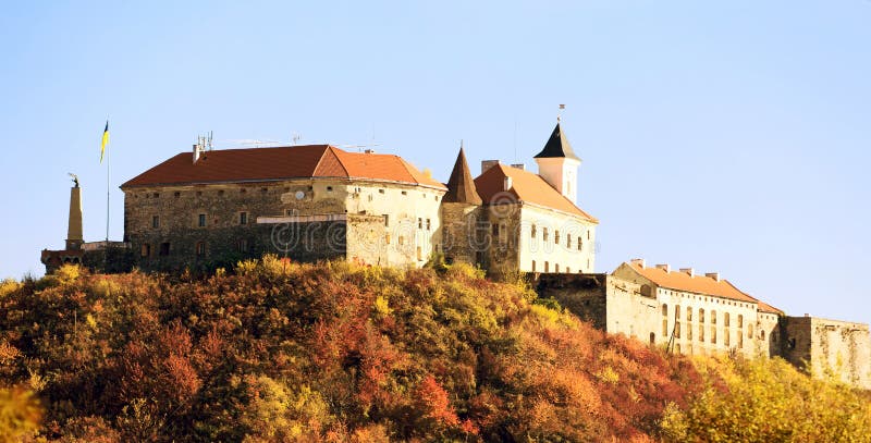 Medieval Castle in Mukachevo Stock Image - Image of attraction, house ...