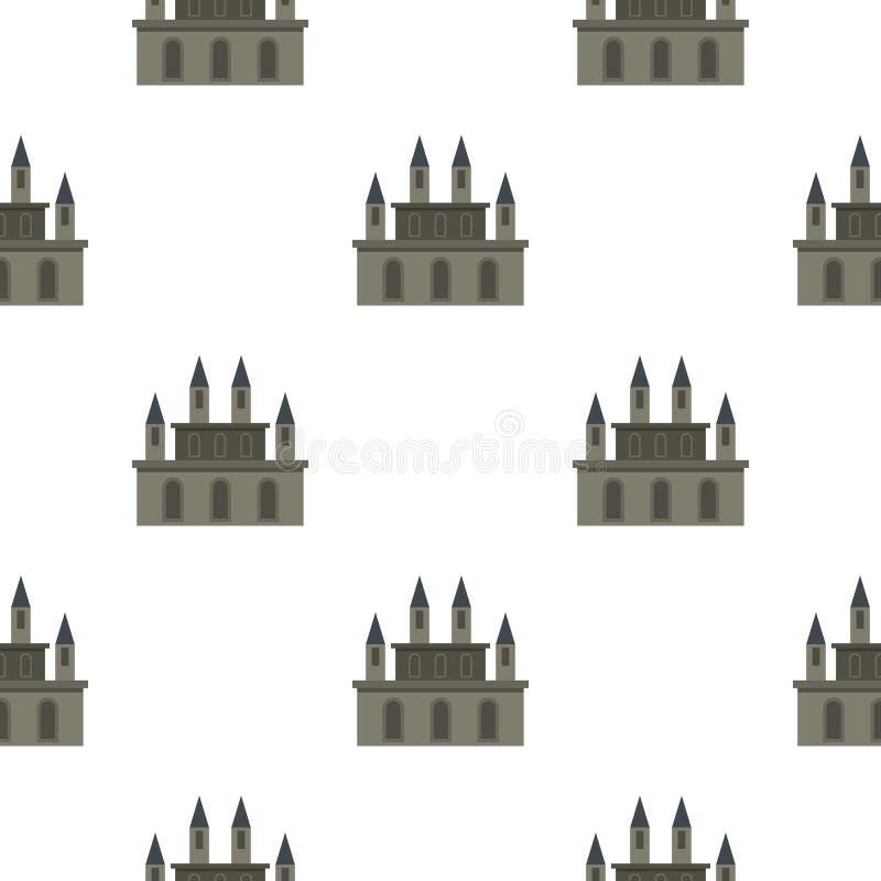 Medieval Castle Pattern Seamless Stock Vector - Illustration of ...