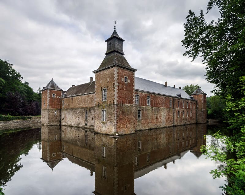 Medieval Castle with Reflection Stock Image - Image of tourism, mirror ...
