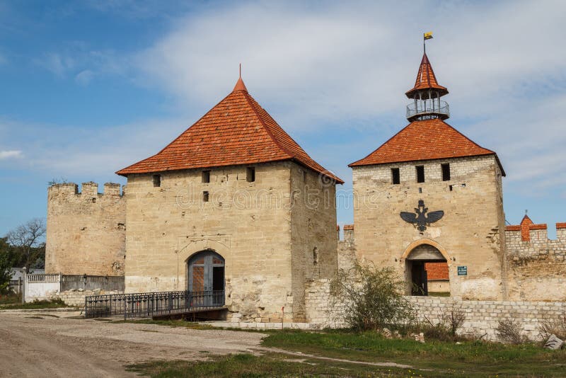 Medieval Castle Ruins in Bender, Transnistria Stock Image - Image of ...