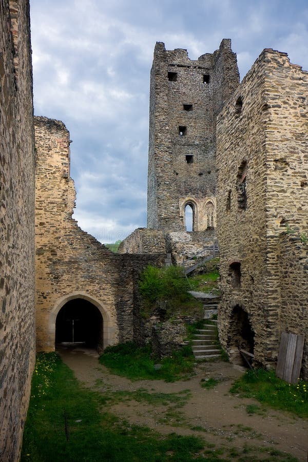 Medieval Castle Ruins Okor stock photo. Image of castle - 57331564