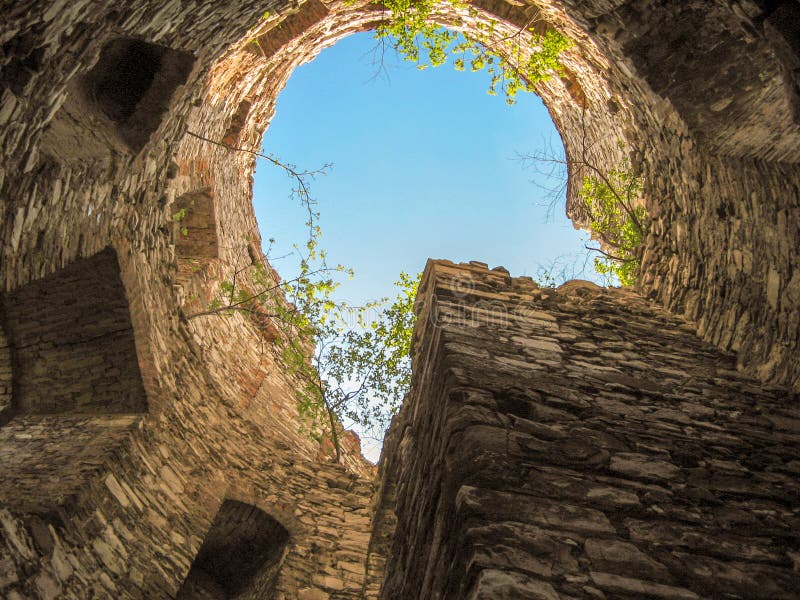 Medieval Castle, Ruins, Windows, Defensive Walls Stock Photo - Image of ...