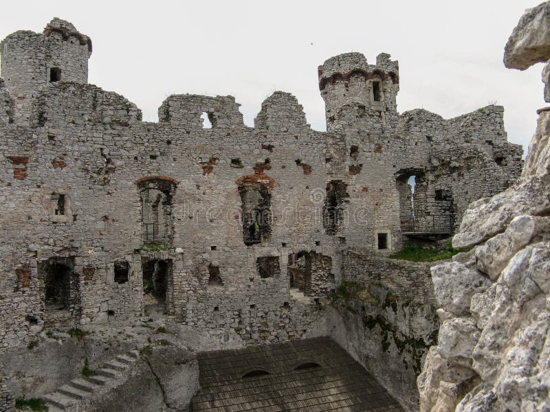 Medieval Castle, Ruins, Windows, Defensive Walls Stock Image - Image of ...