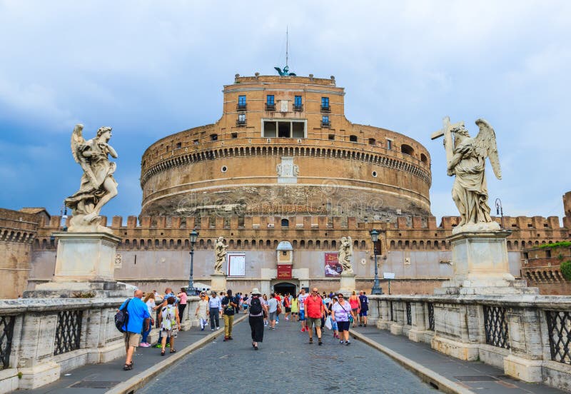 Medieval Castle of Sant Angelo, Rome, Italy Editorial Photo - Image of ...
