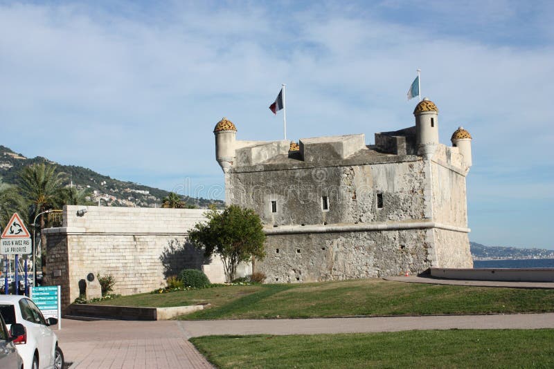Castle on the shore stock image. Image of france, military - 251823415