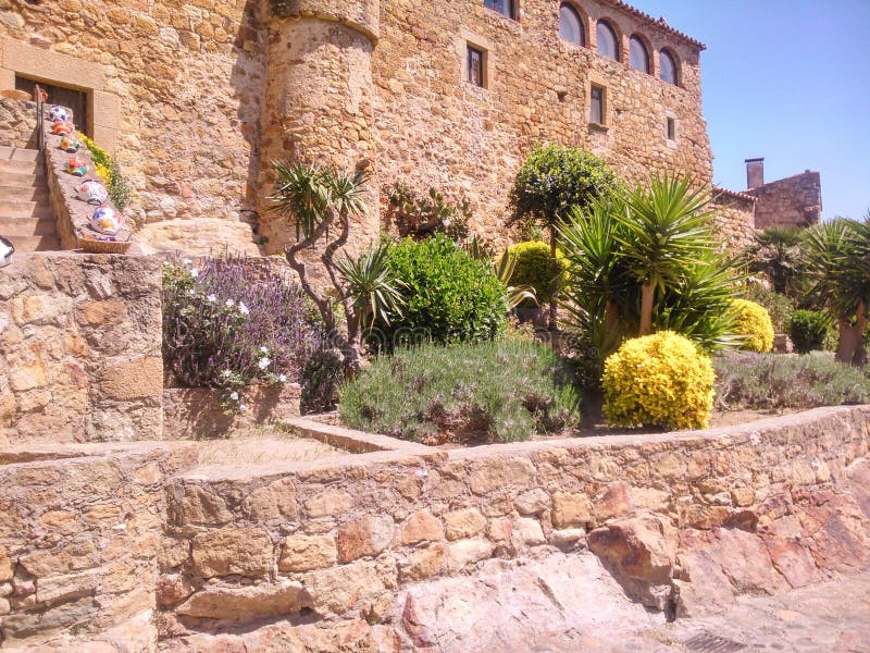 Medieval castle stock image. Image of mediterranean, spain - 95681007