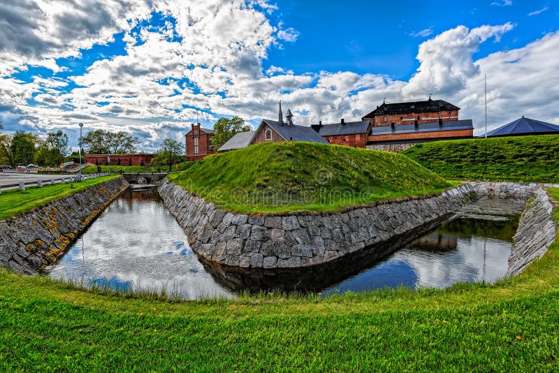 Medieval castle at spring stock image. Image of fortified - 73134765