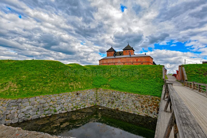 Medieval castle at spring stock image. Image of wall - 73449581
