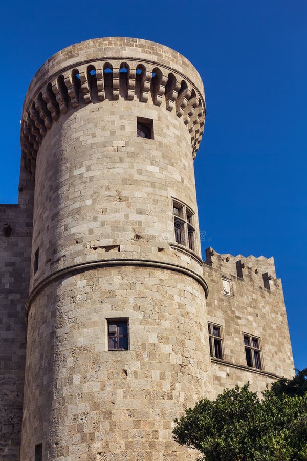 Medieval castle tower stock photo. Image of greek, sightseeing - 41441980