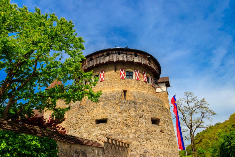 Medieval Castle in Vaduz, Liechtenstein, Europe Stock Image - Image of ...