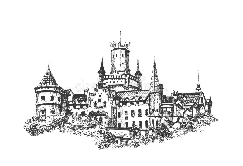 Medieval Castles In Europe Drawings