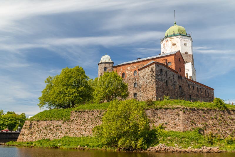 Medieval castle in Vyborg stock image. Image of castle - 133878075