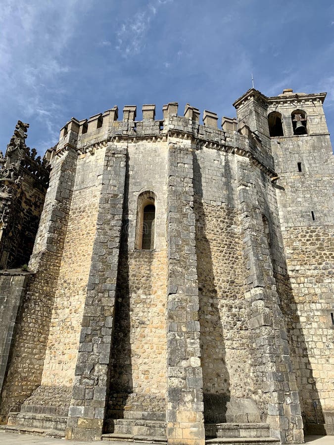 Medieval Castle Wall Image with Sky Blue Stock Image - Image of cloud ...