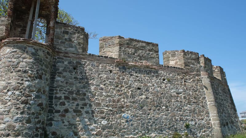 Medieval castle wall stock footage. Video of destination - 249137544