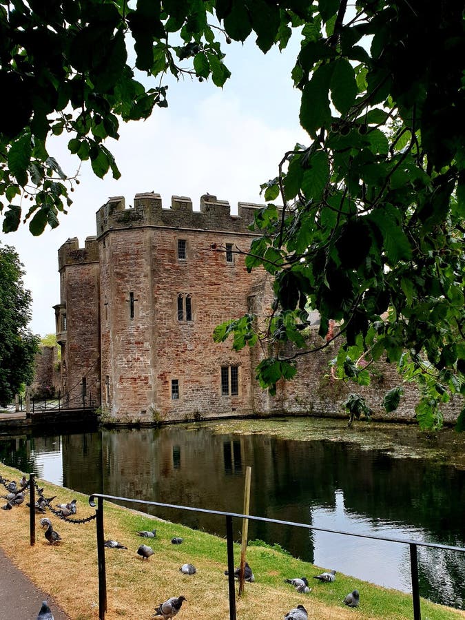 A Medieval Castle beside Water Stock Image - Image of ruins, monastery ...