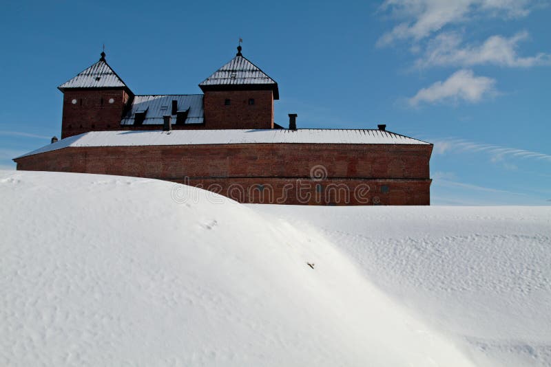 A Medieval Castle on a Winter Day Stock Image - Image of freeze ...