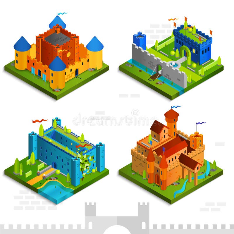 Castles Isometric. Creation Kit of Medieval Buildings Walls Gates ... Castles Isometric. Creation Kit of Medieval Buildings Walls Gates ...