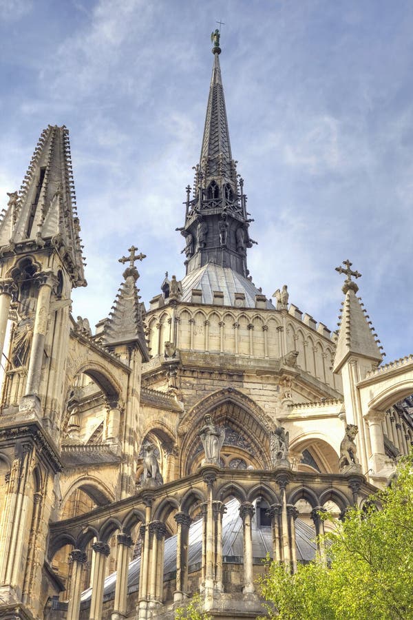 Notre Dame cathedral stock photo. Image of bricks, cross - 12725132