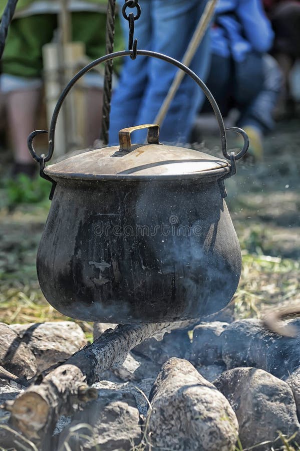 Medieval Kitchen With Cauldron Stock Photo - Image of location, harry ...
