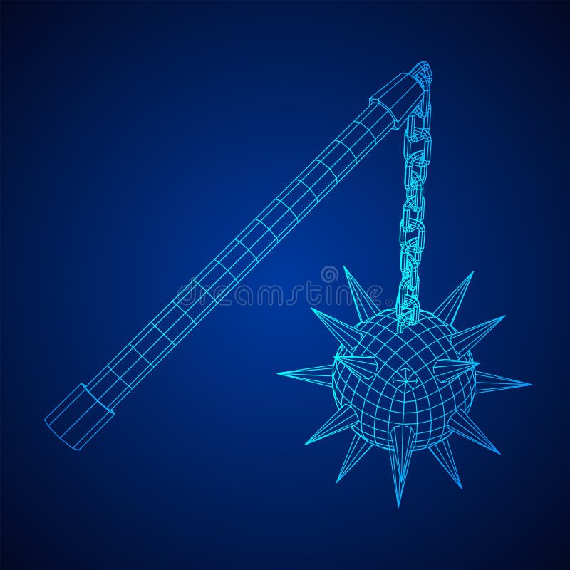Medieval Chained Mace Ball. Stock Vector - Illustration of fantasy ...