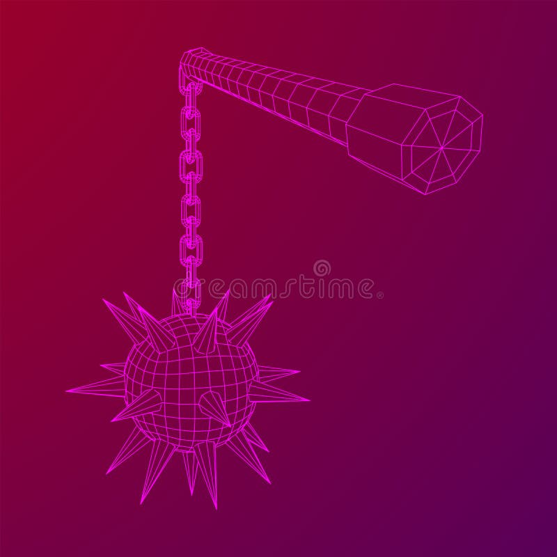 Medieval Chained Mace Ball. Stock Vector - Illustration of flails ...