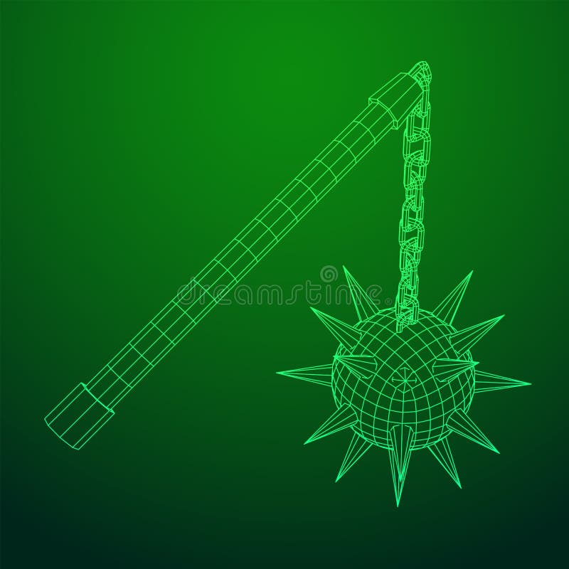 Medieval Chained Mace Ball. Stock Vector - Illustration of ancient ...