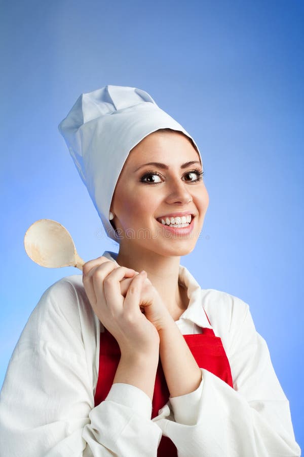 Medieval Chef with Wood Spoon Stock Photo - Image of delicious, person ...