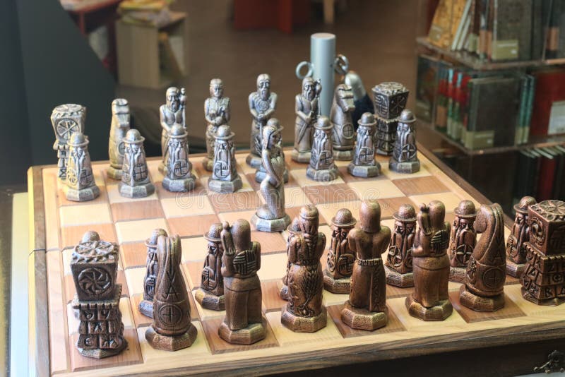 Medieval chess set stock photo. Image of pieces, chess - 175989216