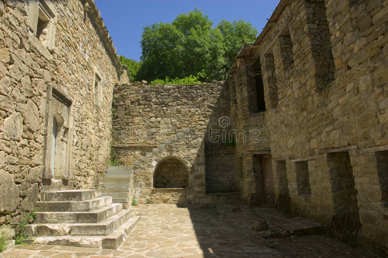 Medieval Christian Monastery Stock Photo - Image of architectural ...