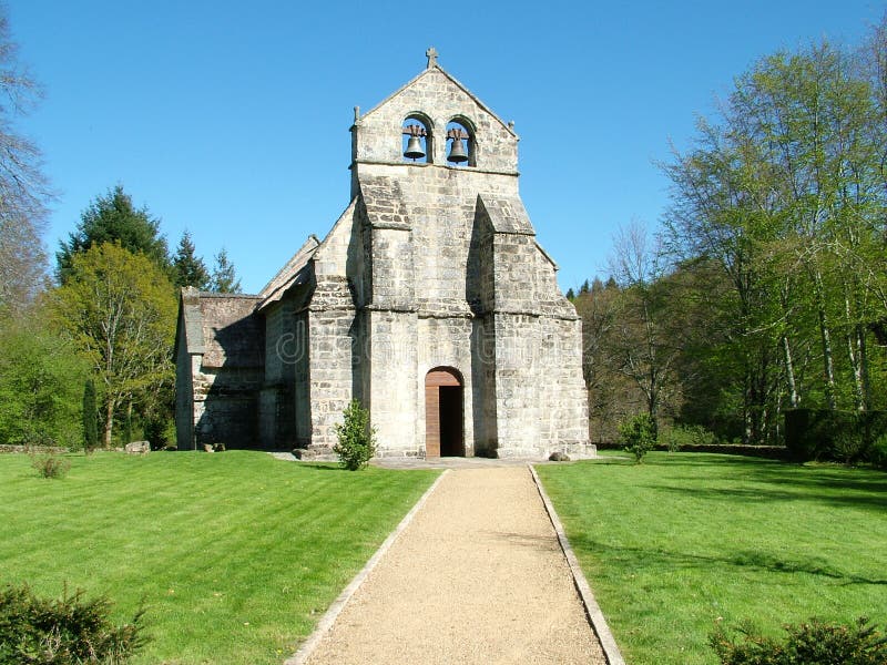 Medieval church stock image. Image of abbey, rock, path - 309001