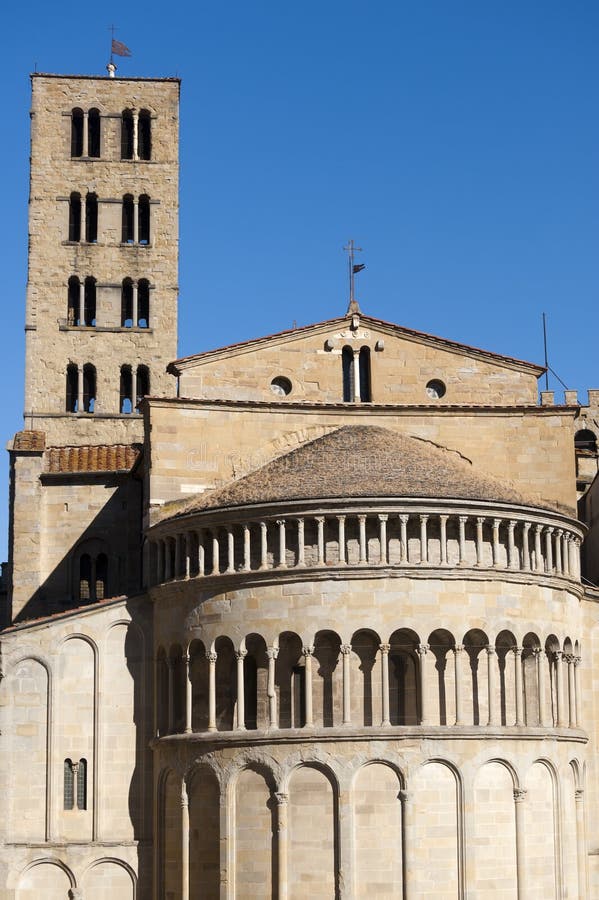 Medieval Church in Arezzo (Tuscany) Stock Image - Image of colonnade ...