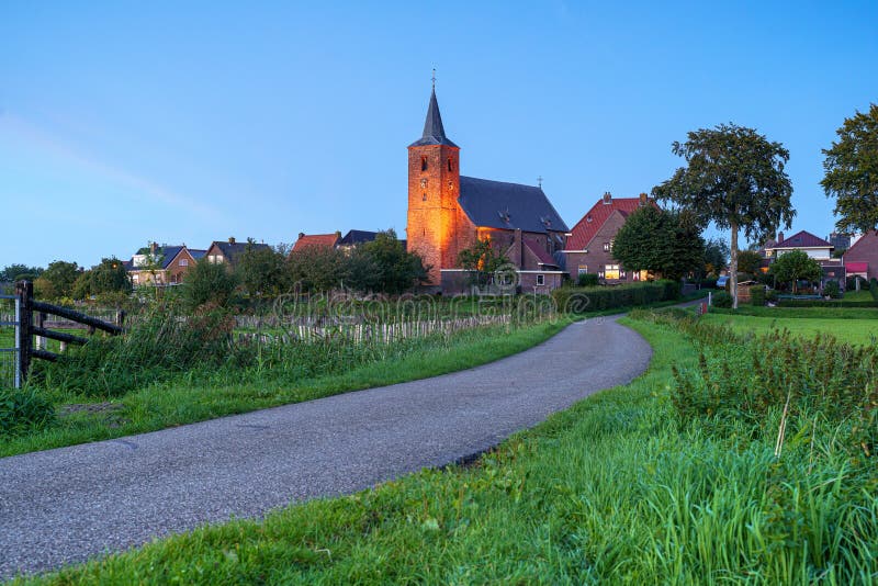 Medieval Church in a Beautiful Rural Landscape Stock Image - Image of ...