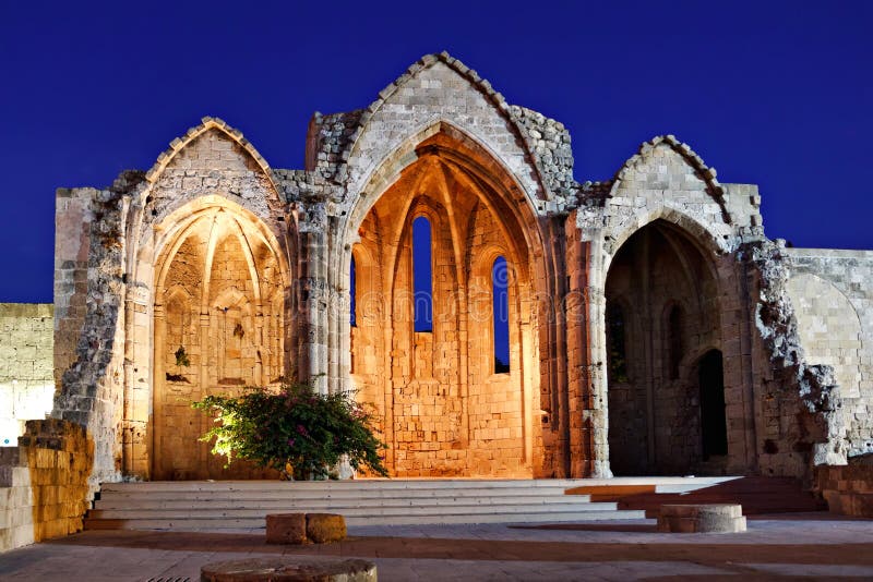 Medieval church ruins stock image. Image of blue, architecture - 26594499