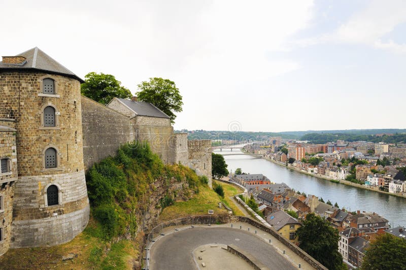 Medieval Citadel in Namur, Belgium Stock Photo - Image of horizon ...