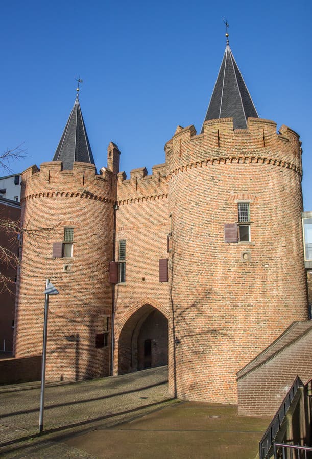 Medieval City Gate Sabelspoort in Arnhem Stock Photo - Image of gate ...