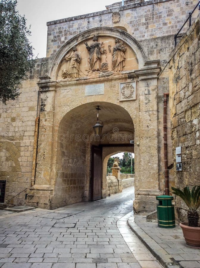 Medieval City Medina in Malta Stock Image - Image of beautiful, mdina ...